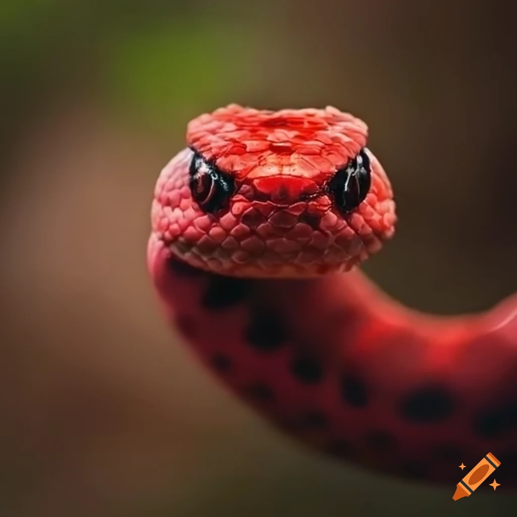 Red viper with swirling eyes on Craiyon