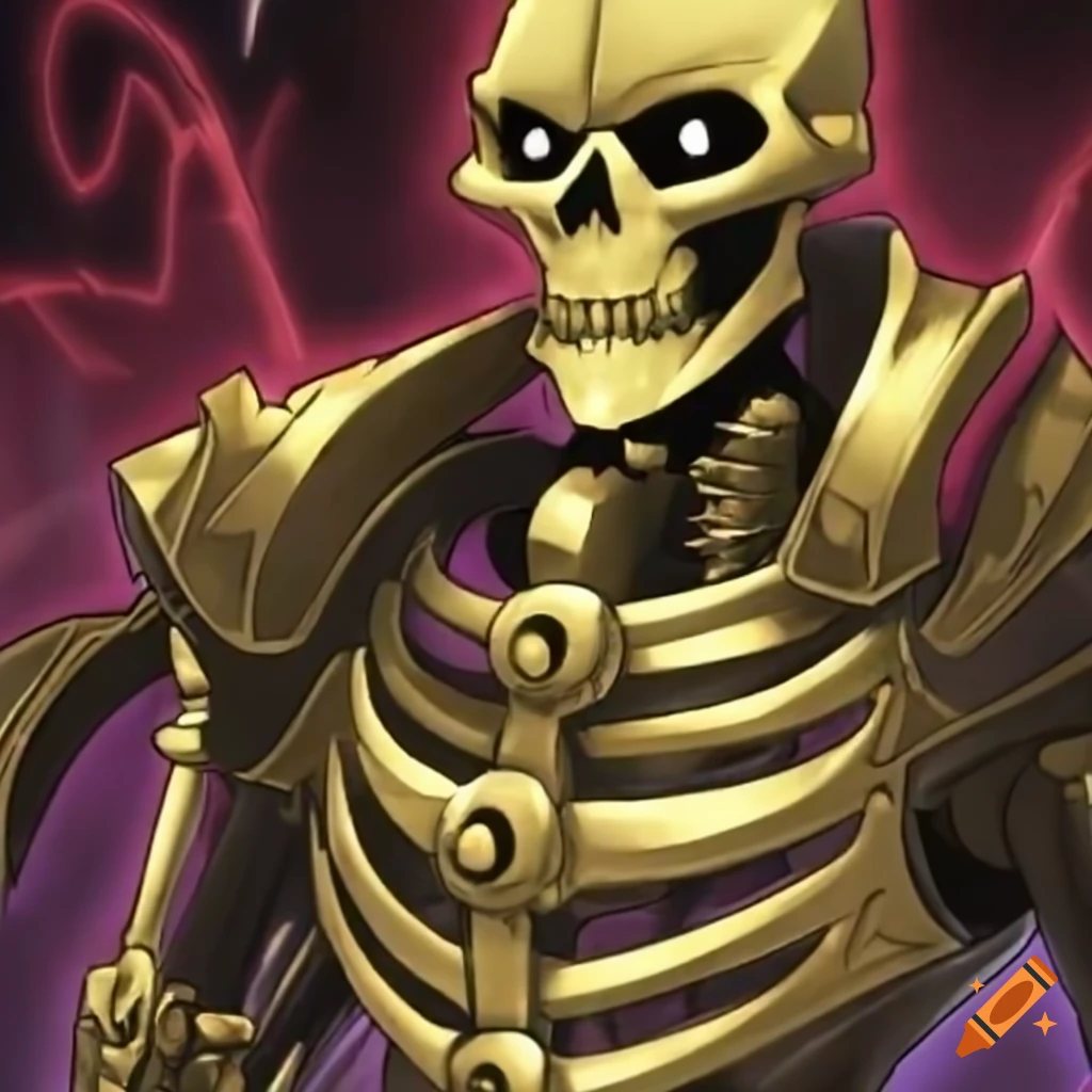 Yugioh golden skeleton character on Craiyon