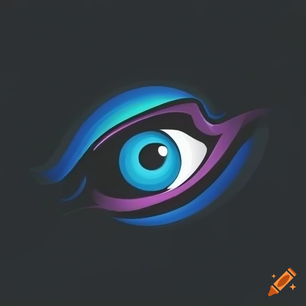 Twitch esports logo design featuring an eye in vector format on Craiyon