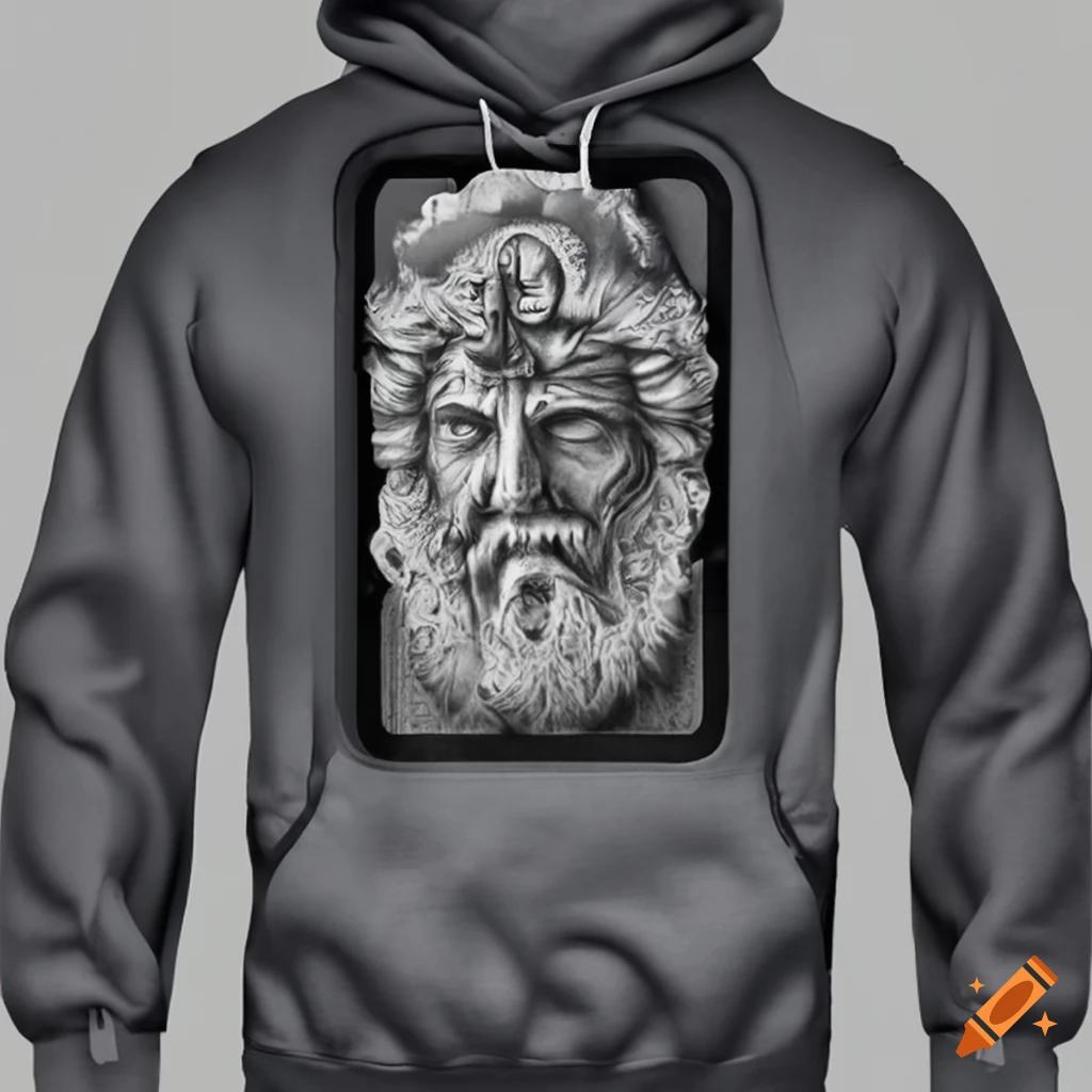 Greek god symbol on a hoodie on Craiyon