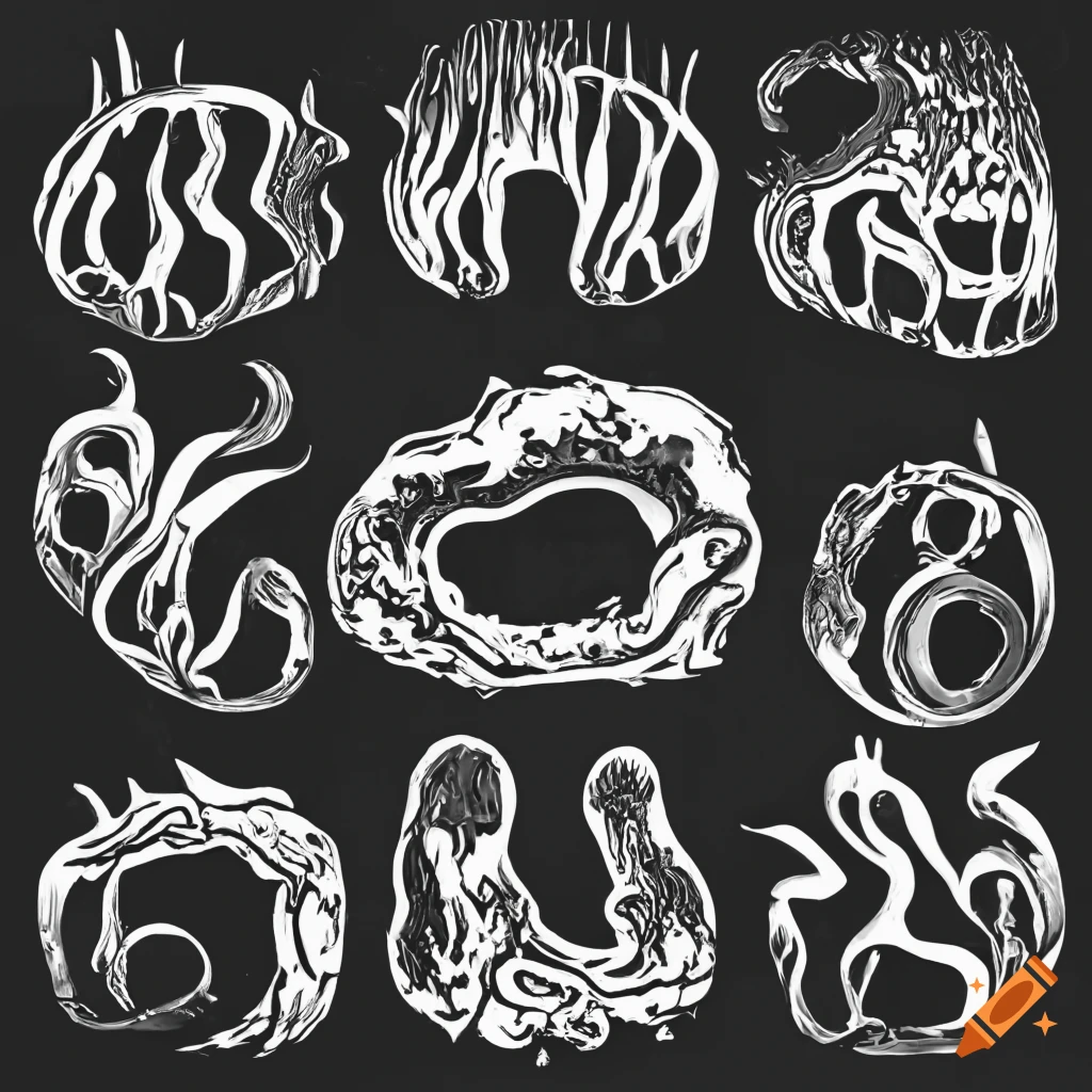 Swamp elemental card icon in black and white on Craiyon