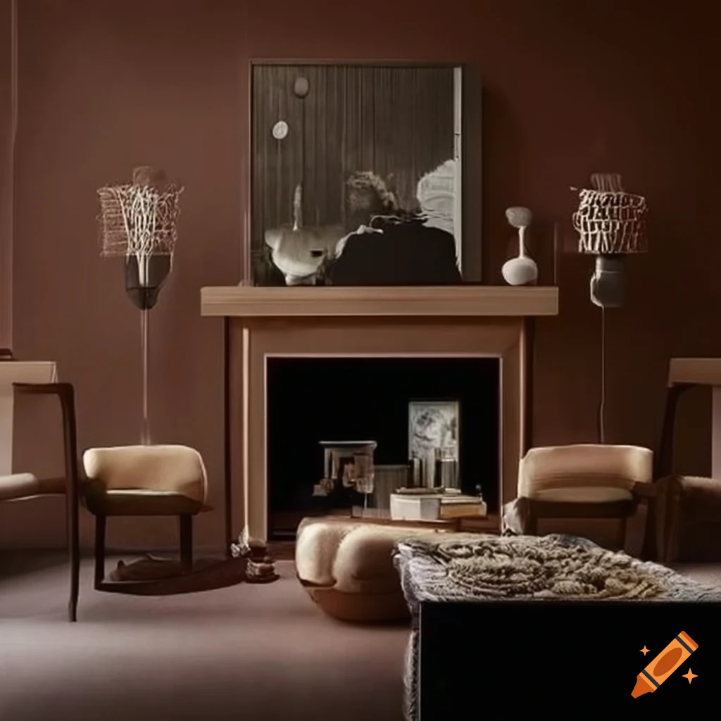 Unsettling living room decor on Craiyon