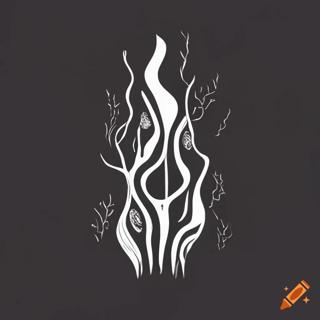 Forest elemental card icon symbols on Craiyon