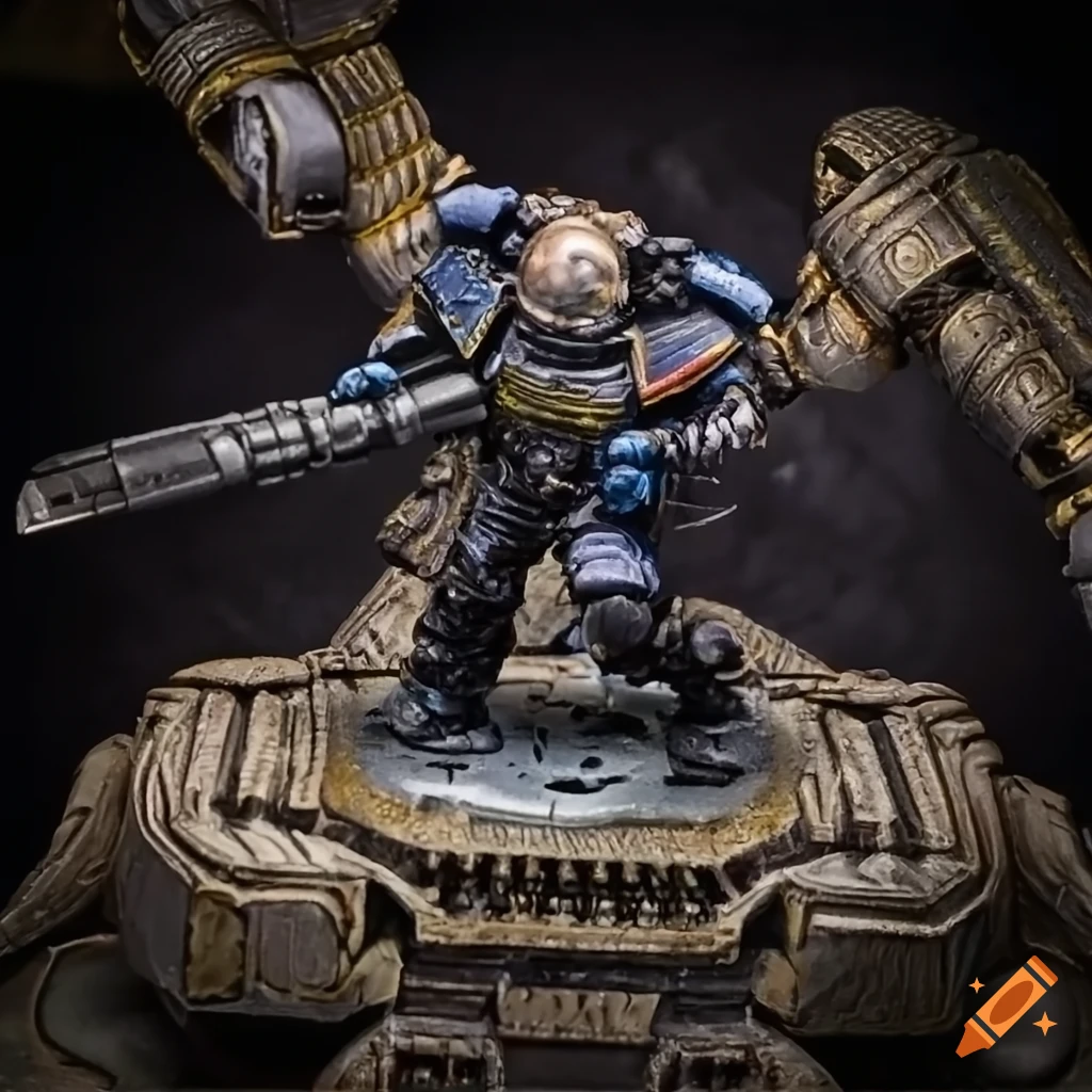 Space marines battling aliens on Craiyon