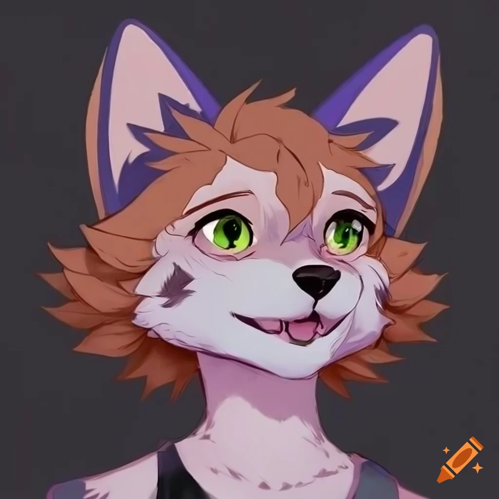 Furry reference sheet for adoption on Craiyon