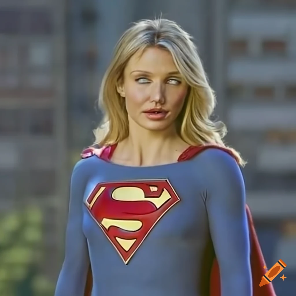Cameron diaz portraying supergirl on Craiyon