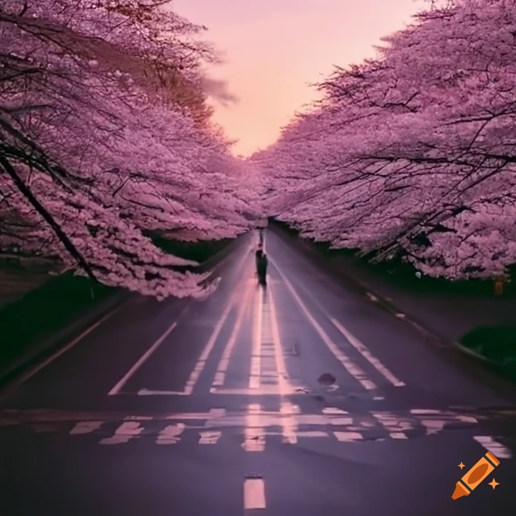 Cherry blossoms at dawn in japan on Craiyon