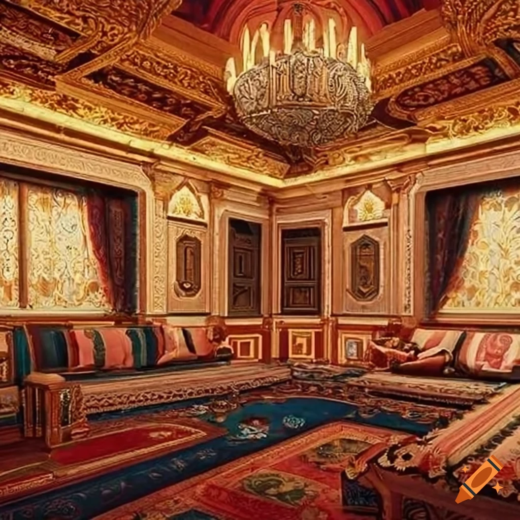 Traditional majlis setting on Craiyon