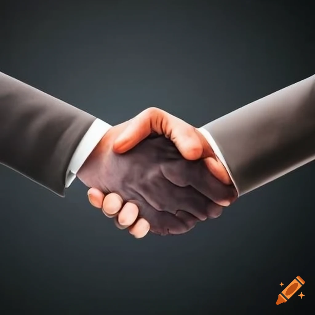 Firm handshake on Craiyon