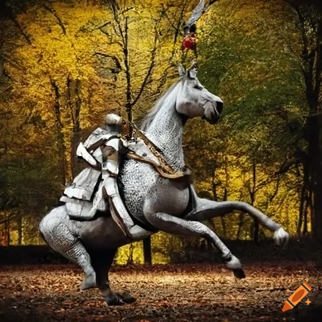 Knight falling with horse on Craiyon