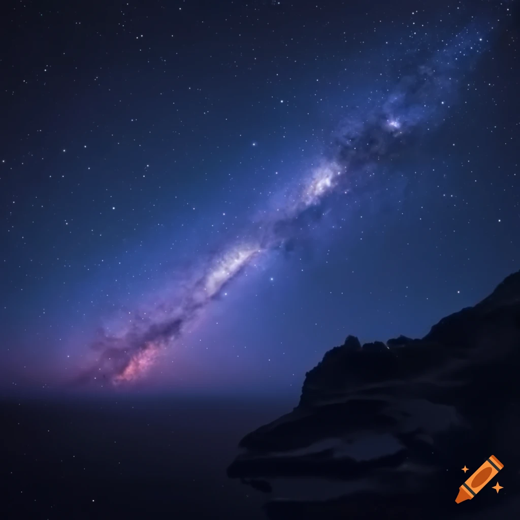 Stars in a vast open sky on Craiyon