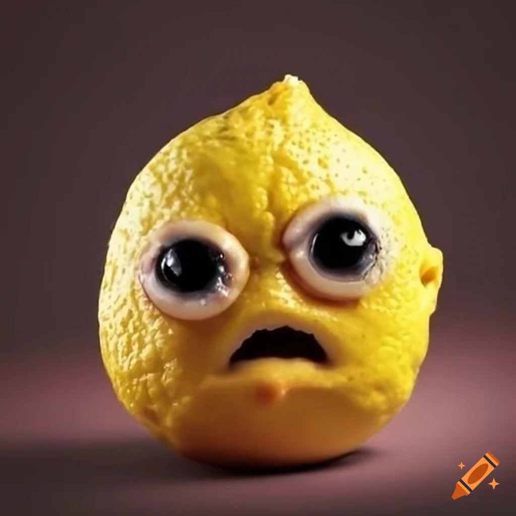 Scared lemon on Craiyon