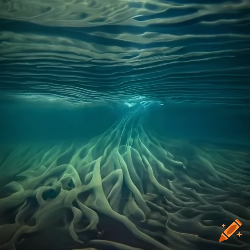 Surface of water captured in aquatic photography on Craiyon