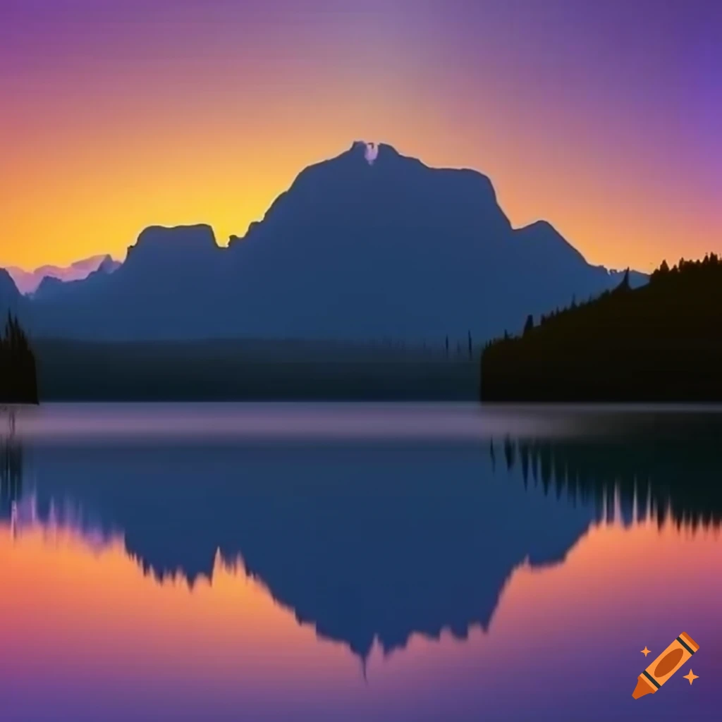 Breathtaking mountain lake at sunset in ultra-high definition ...