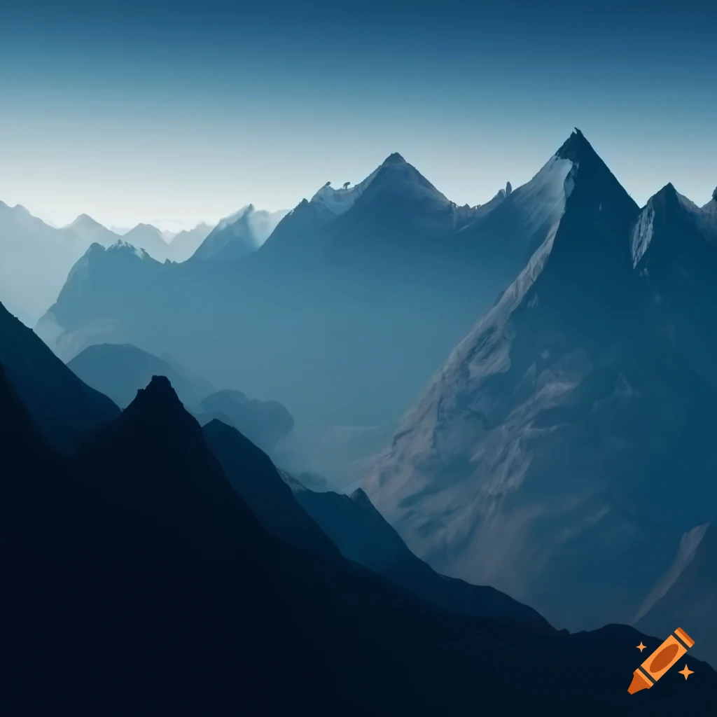 Mountain vista view on Craiyon