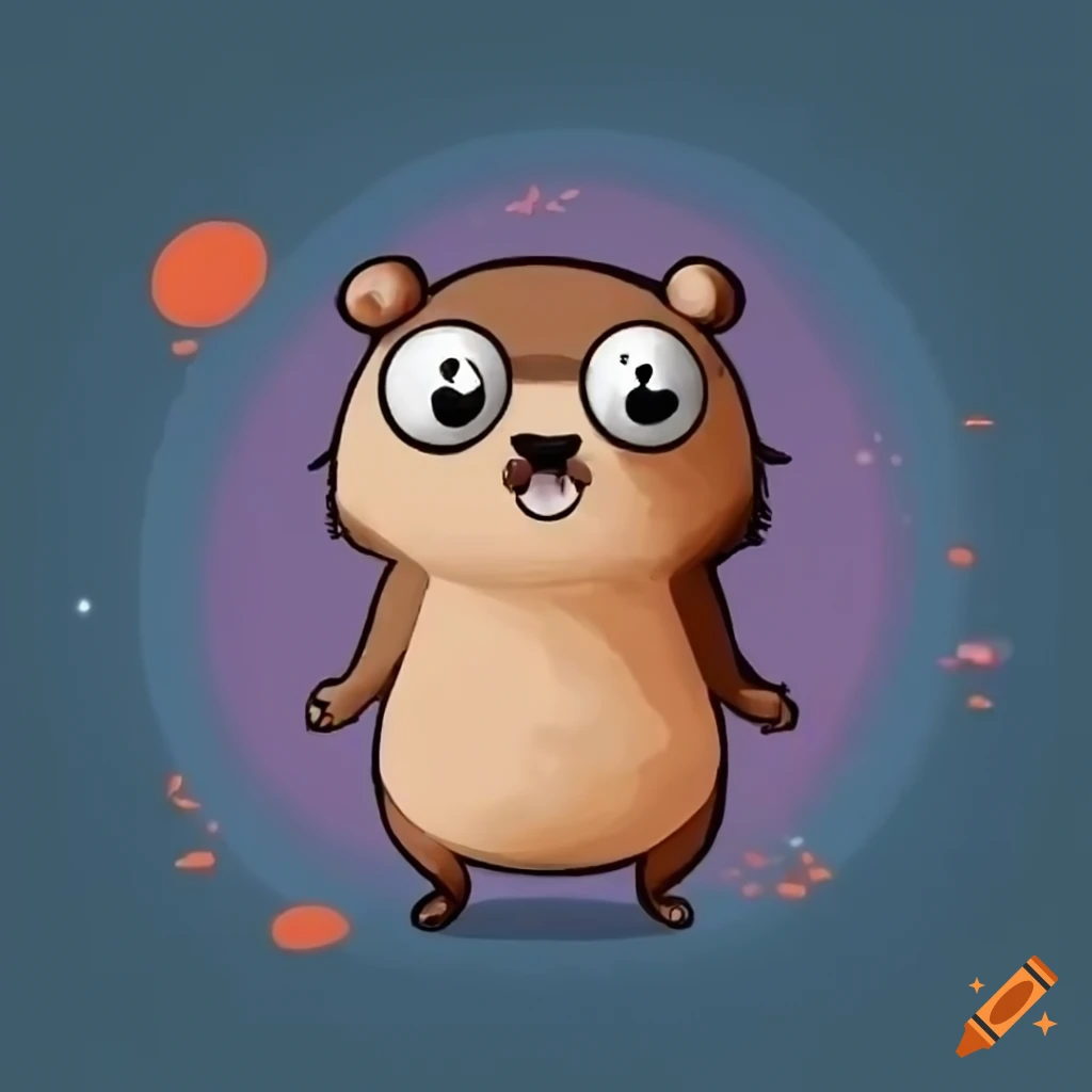 Golang gopher travelling through space on Craiyon