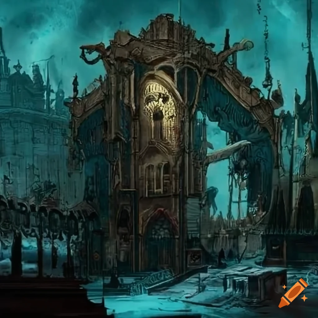 Victorian war against eldritch machines on Craiyon