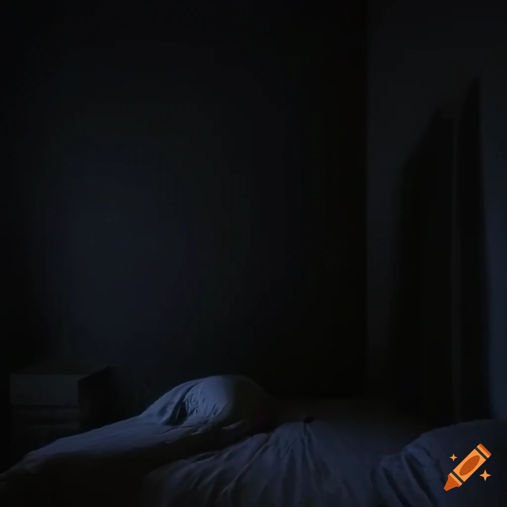 Liminal space with dark closet at midnight in a bedroom on Craiyon