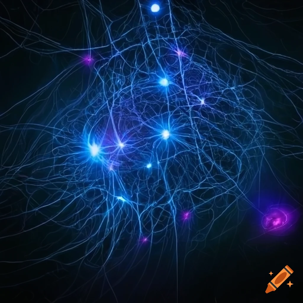 Abstract cosmos with interconnected neurons representing the universe ...