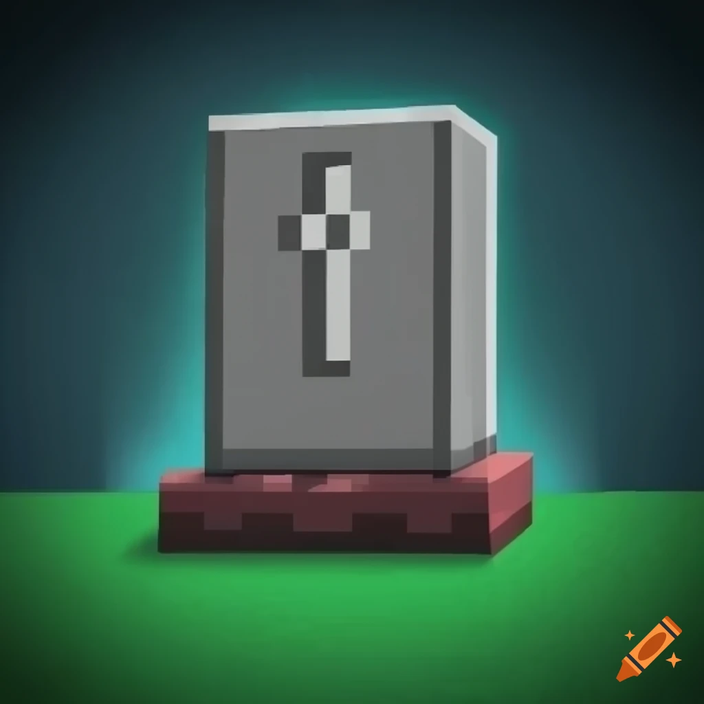 Minecraft gravestone with "RIP Singleplayer" inscription on Craiyon