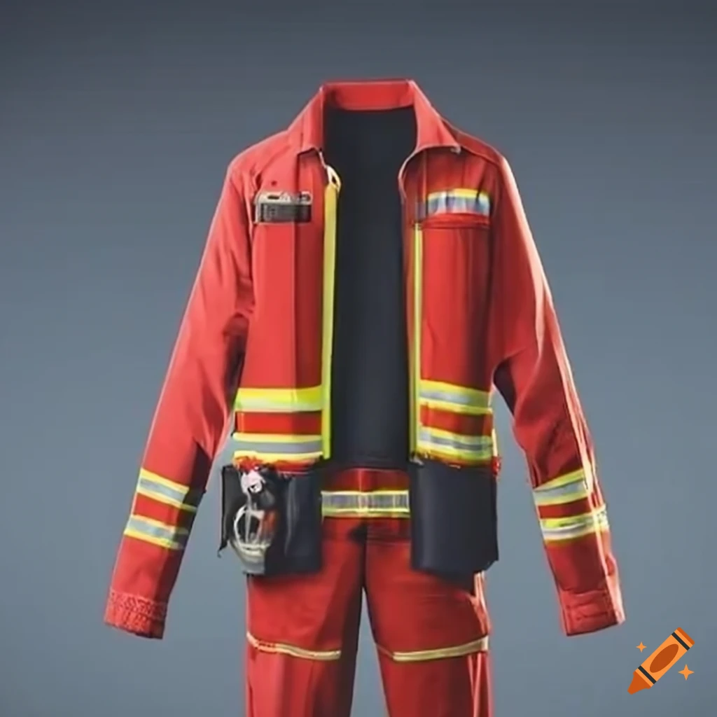 Unique layout outfit for fire brigade on Craiyon