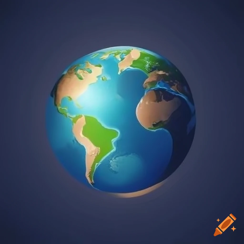 Vector art representation of earth on Craiyon