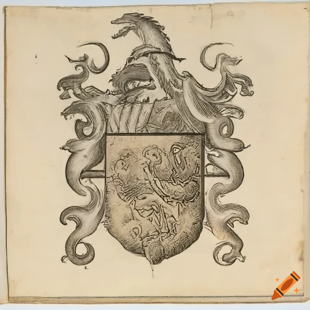 Clawbreaker family crest featuring a rugged mountain on Craiyon