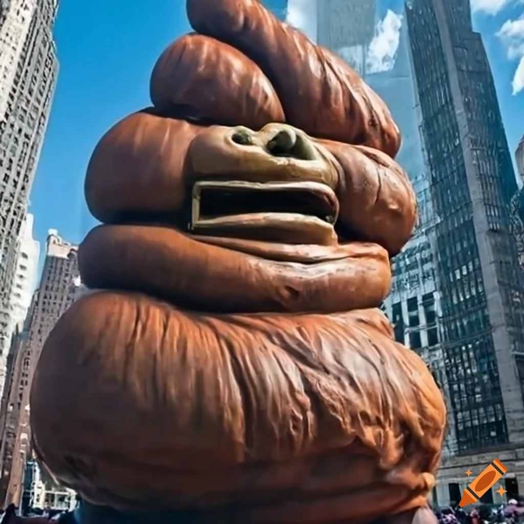 Scary poop statue in new york city on Craiyon
