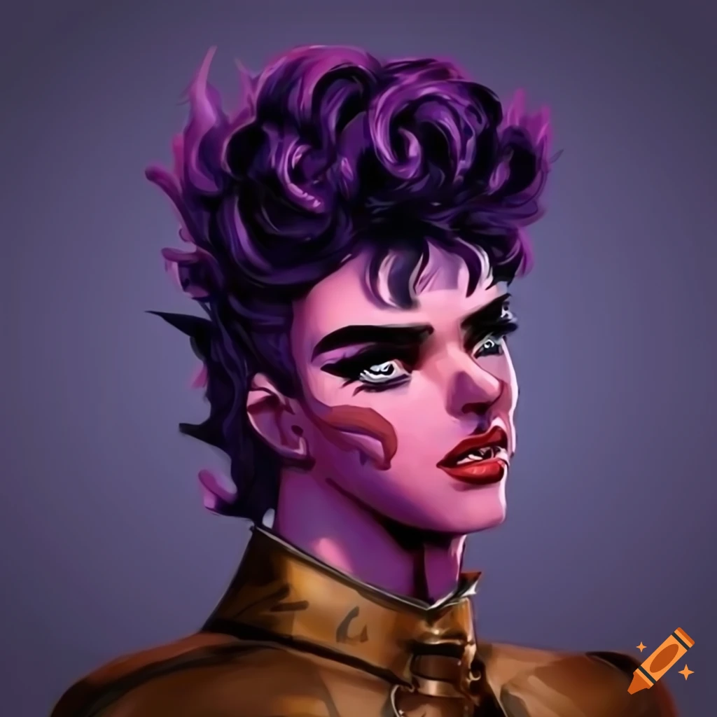 Stylized portrait of jonathan joestar in extravagant drag costume on ...
