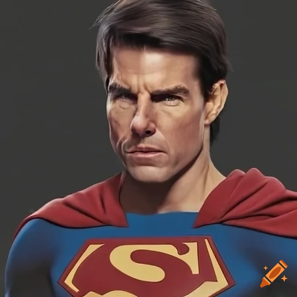 Person portraying superman in a film on Craiyon