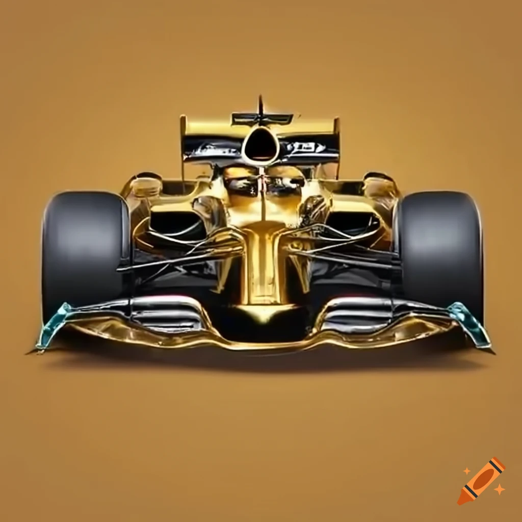 Golden formula 1 car on Craiyon