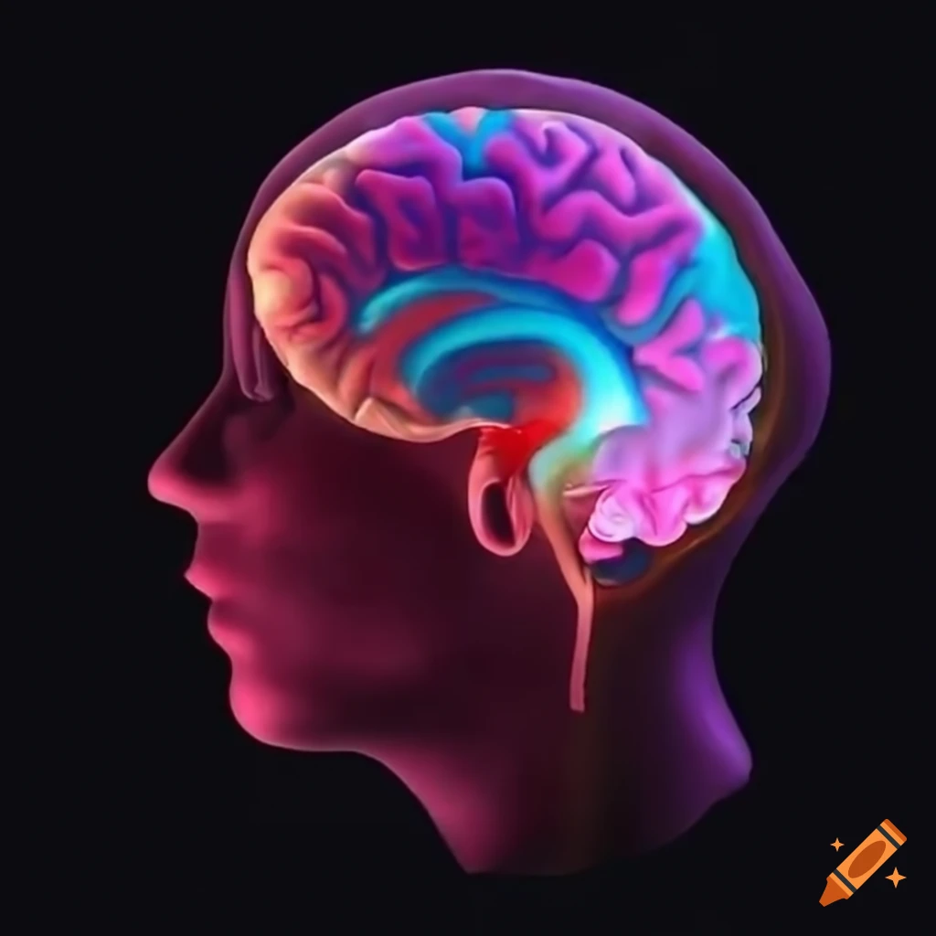 MRI of a brain showing VAC in the motor cortex on Craiyon