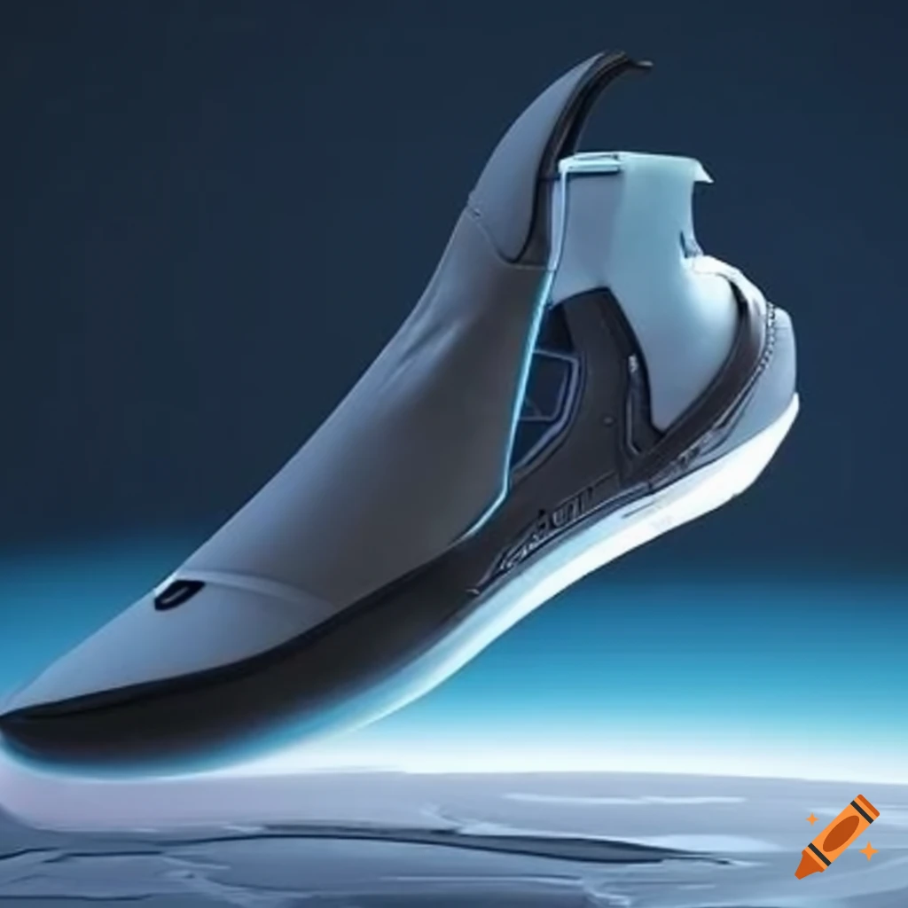 Futuristic spaceship-inspired shoes design on Craiyon