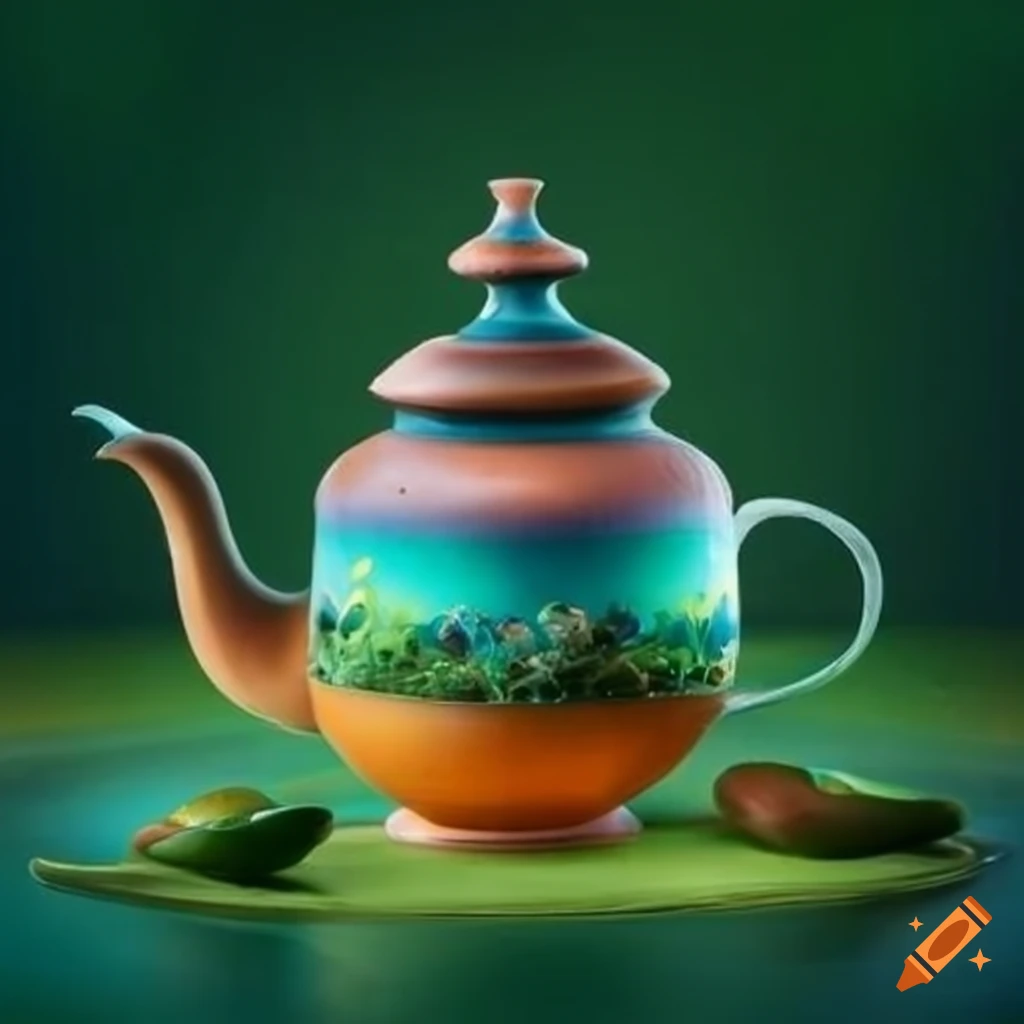 Magic tea garden scenery on Craiyon