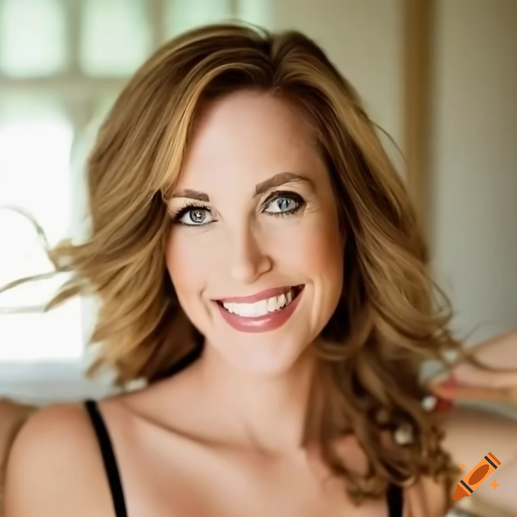 Melissa francis, age 40, boudoir portrait with eyes closed and a bright ...