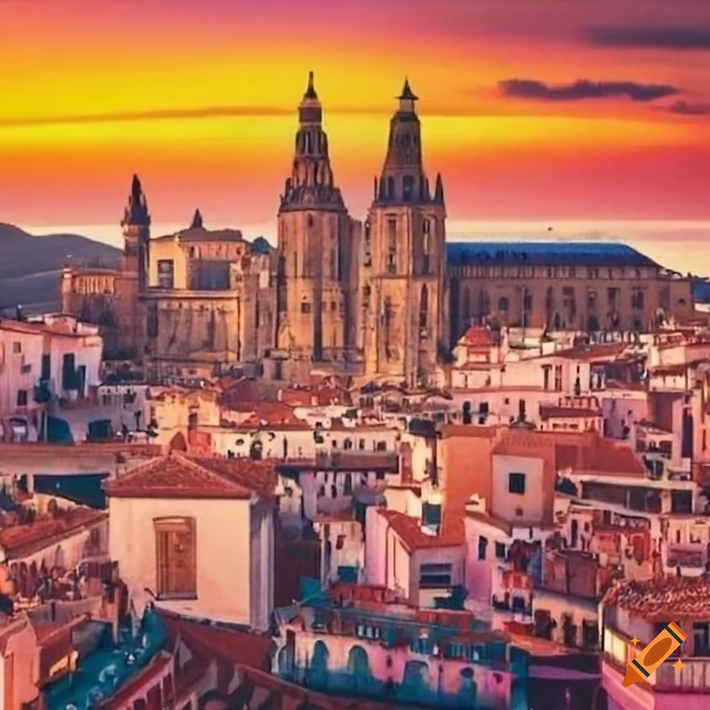 Postcard showcasing spanish customs, language, and traditions on Craiyon