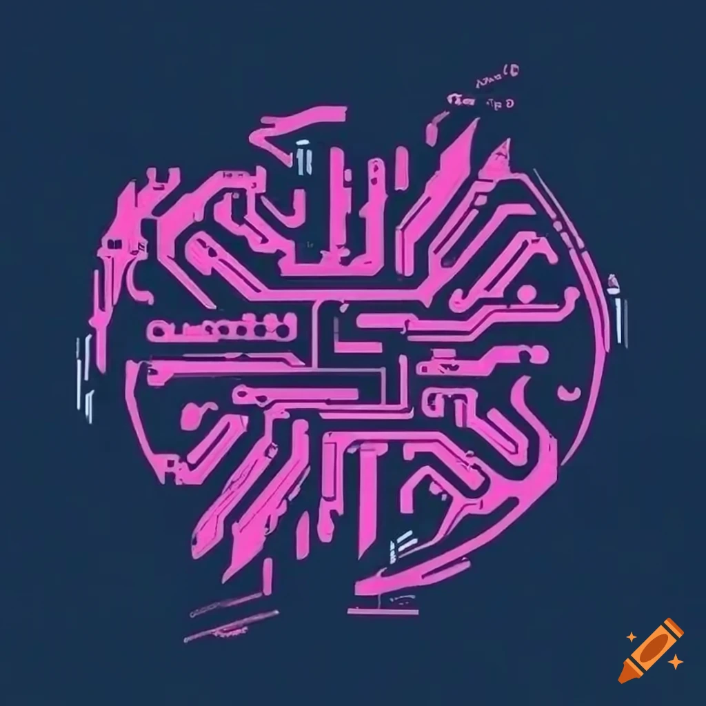 Cyberpunk circuitry and processors tattoo design on Craiyon