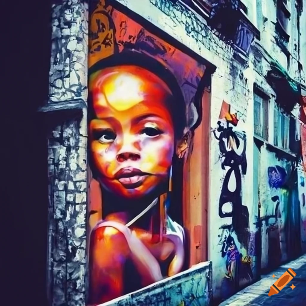 Urban street art with a love theme on Craiyon