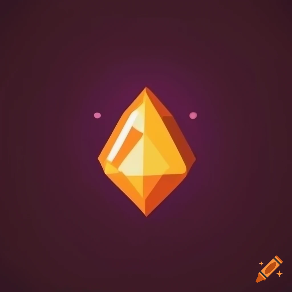 Minimalist gem crystal icon on Craiyon