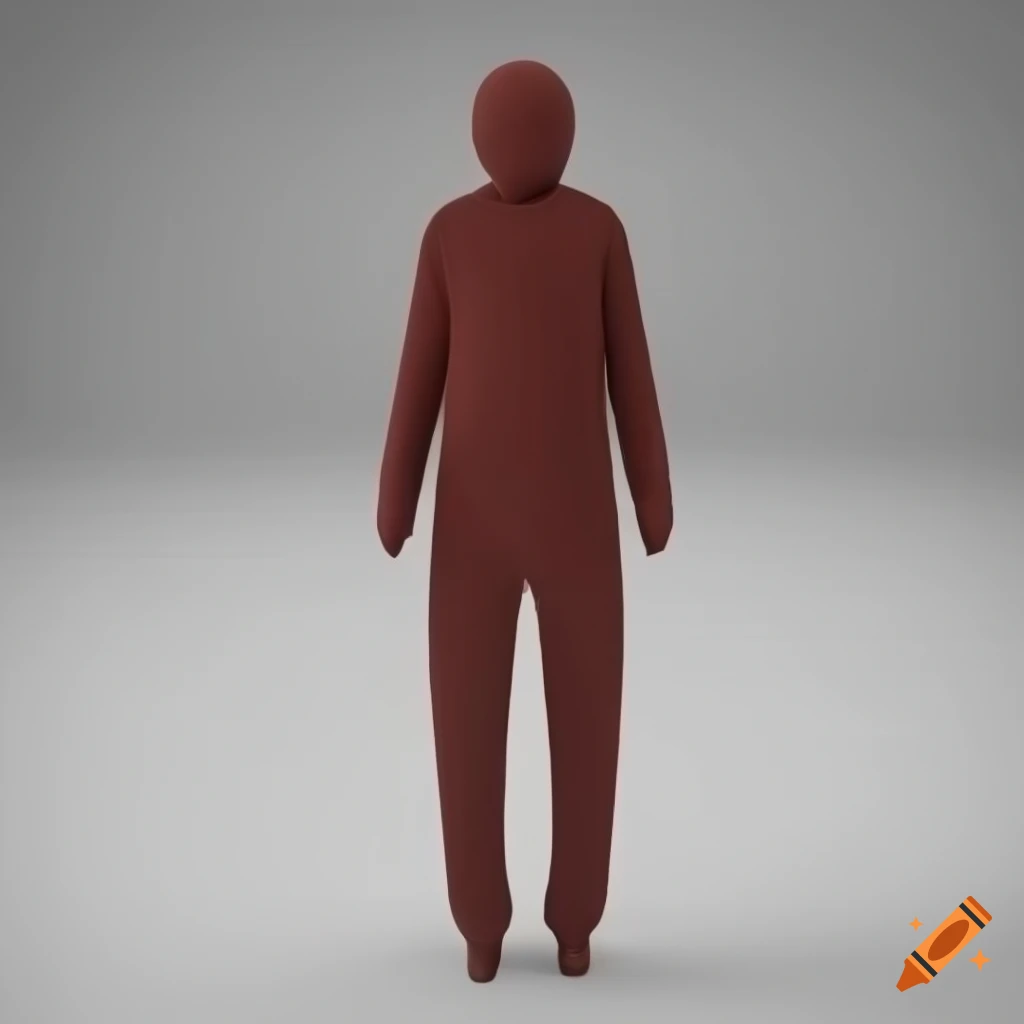 Full body 3d model without a face on Craiyon