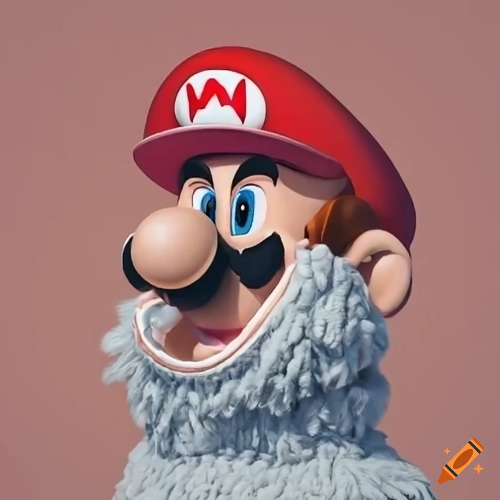 Mario dressed as a llama on Craiyon