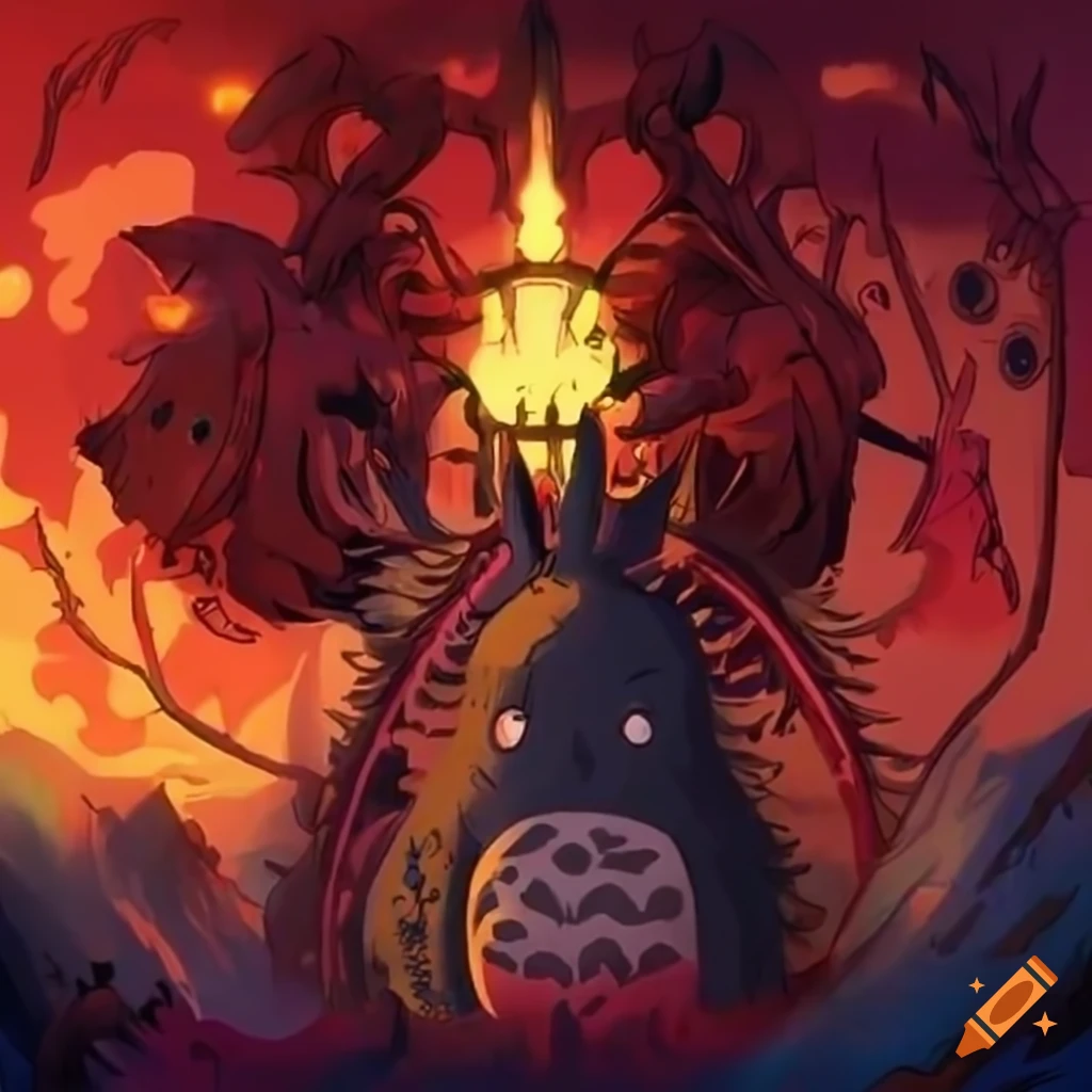 Gate guardians inspired by studio ghibli art style on Craiyon