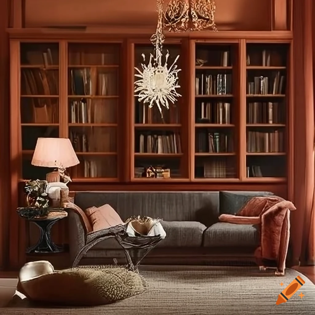 Unsettling living room decor on Craiyon