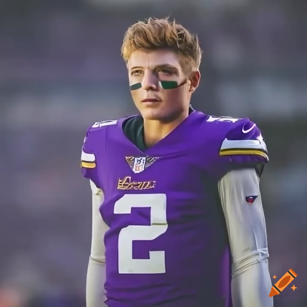 Zach wilson in a minnesota vikings jersey on Craiyon