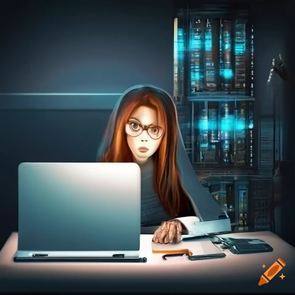 Realistic depiction of computer work on Craiyon