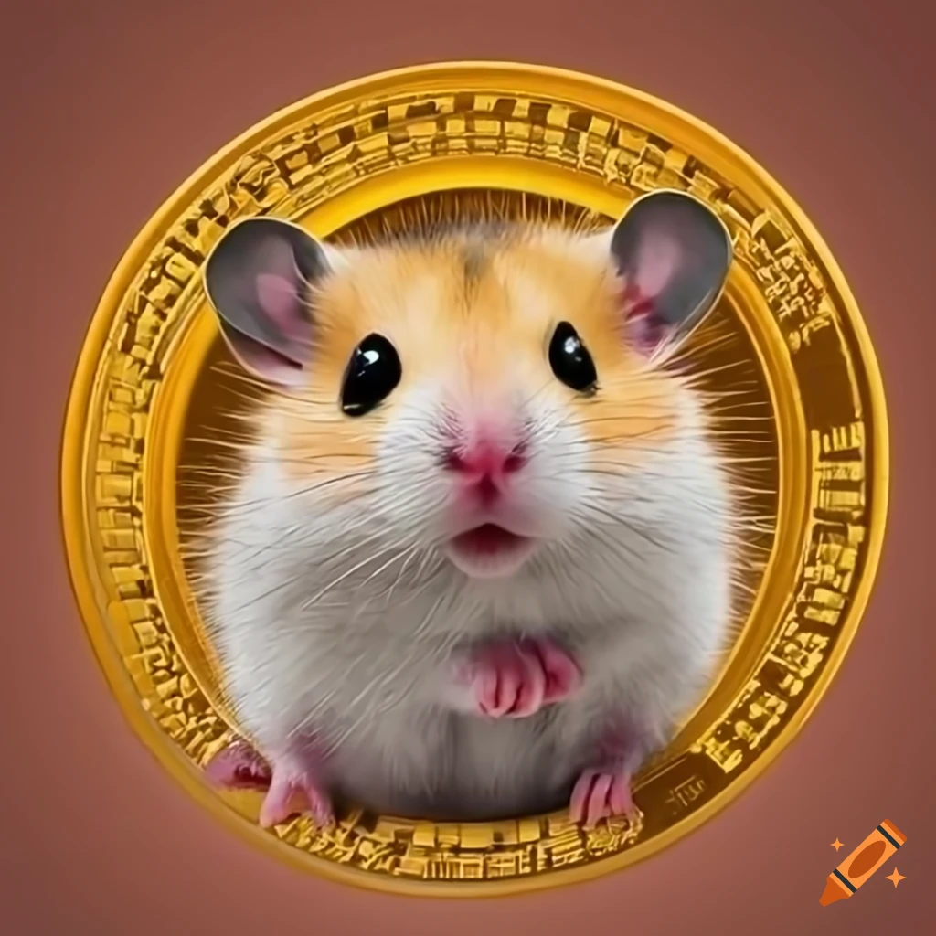 Hamster depicted as a crypto coin on Craiyon