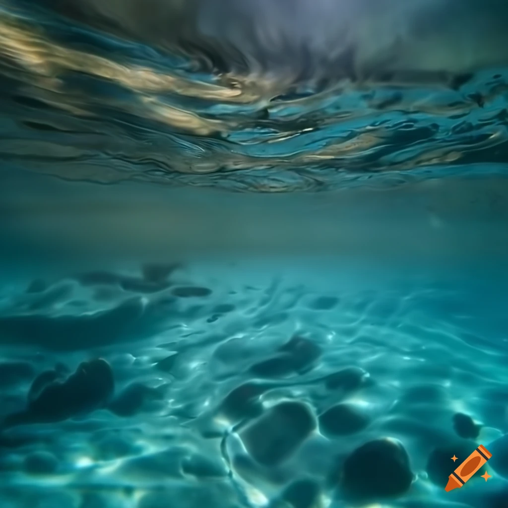 Surface of water captured in aquatic photography on Craiyon