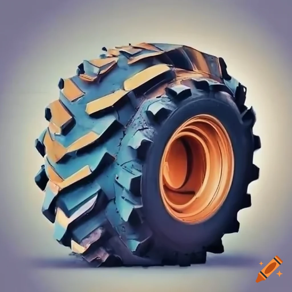 Tractor big tyre on Craiyon