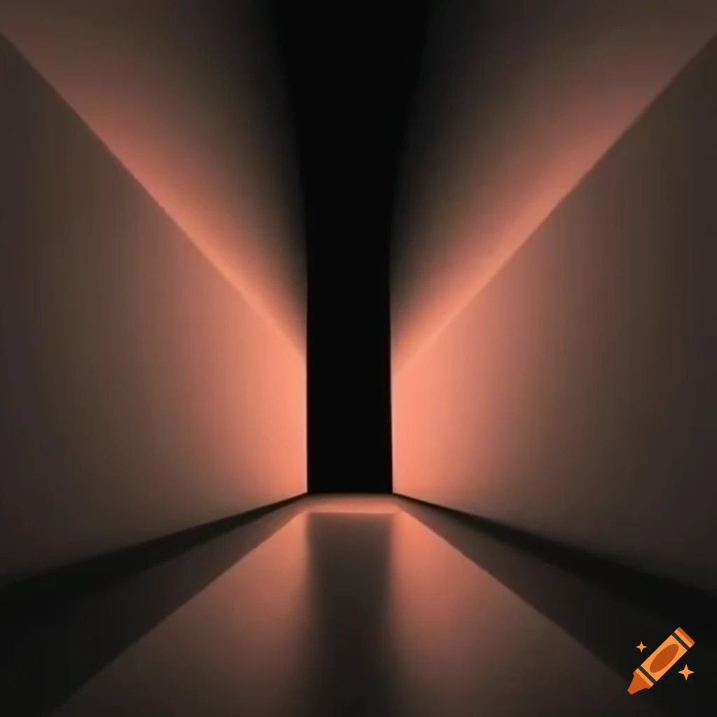 Led-lit room from floor perspective looking at wall on Craiyon