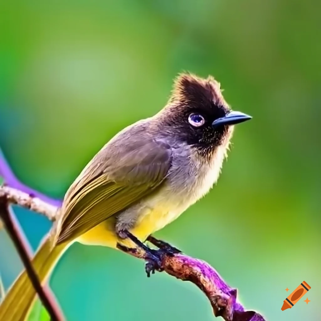 Bulbul bird singing on Craiyon